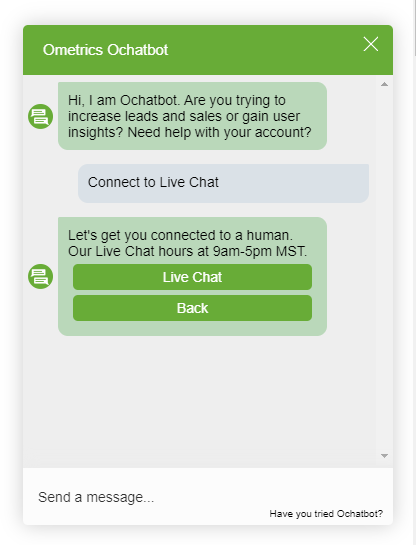 Live Chat | Ochatbot - AI Chatbot & LeadBot